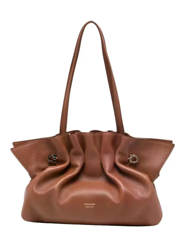 FERRAGAMO Gancini Shoulder Bag - Brown