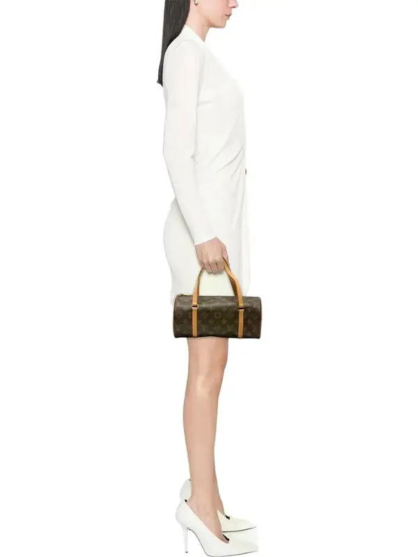 LOUIS VUITTON Monogram Papillon 28 Handbag - Brown