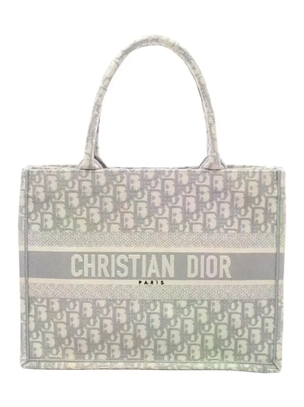 Dior 2000s Medium Book Tote Bag - Grey