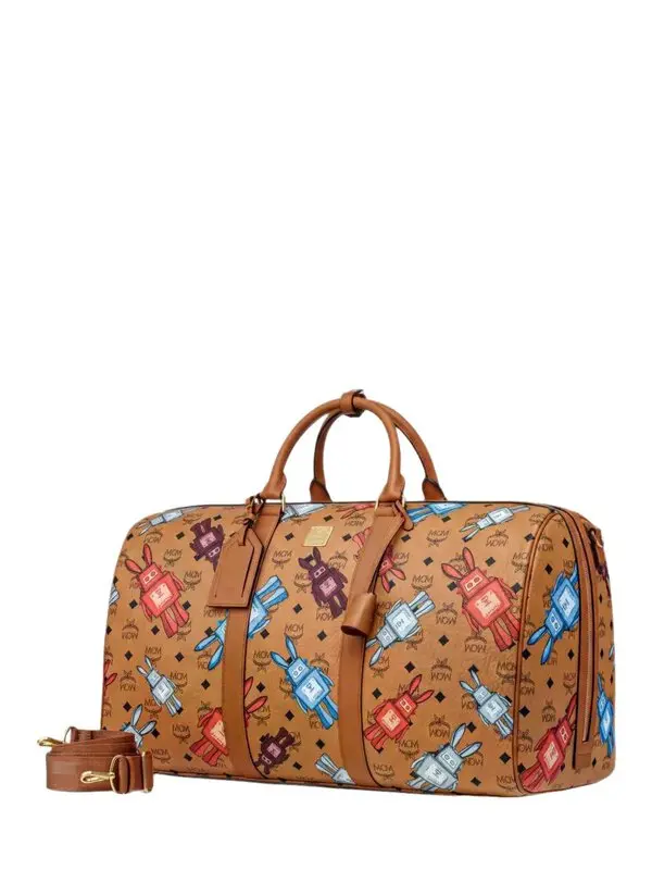 Mcm Visetos Print Holdall - Brown