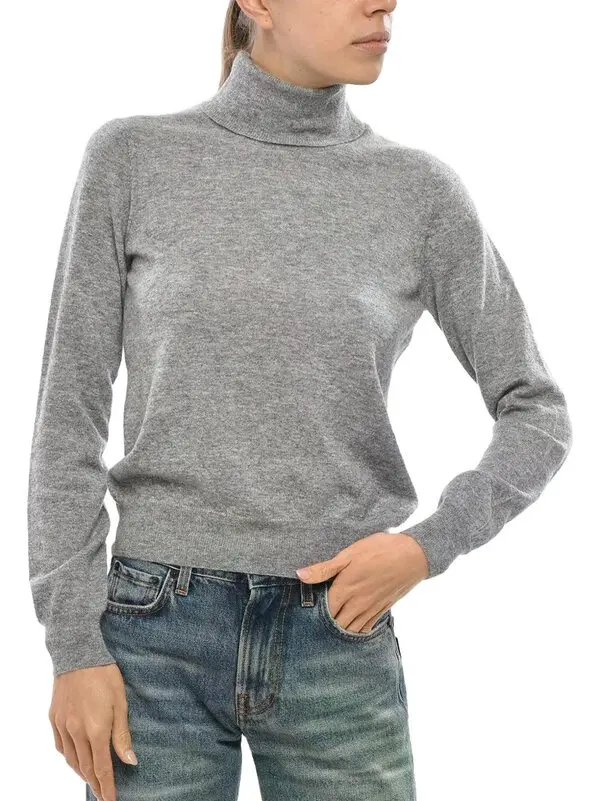 Malo Knitted Roll Neck Sweater - Grey