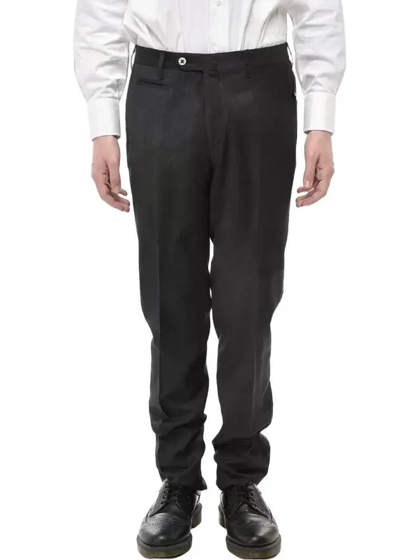 Corneliani Textured Virgin Wool Trousers - Grey