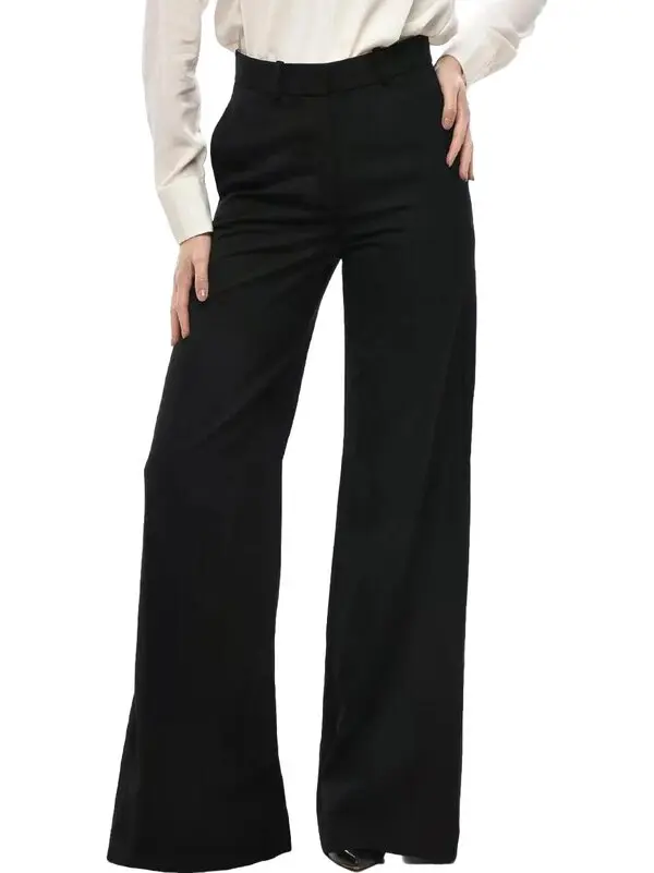 Stella McCartney Dolce Wool Palazzo Trousers - Black