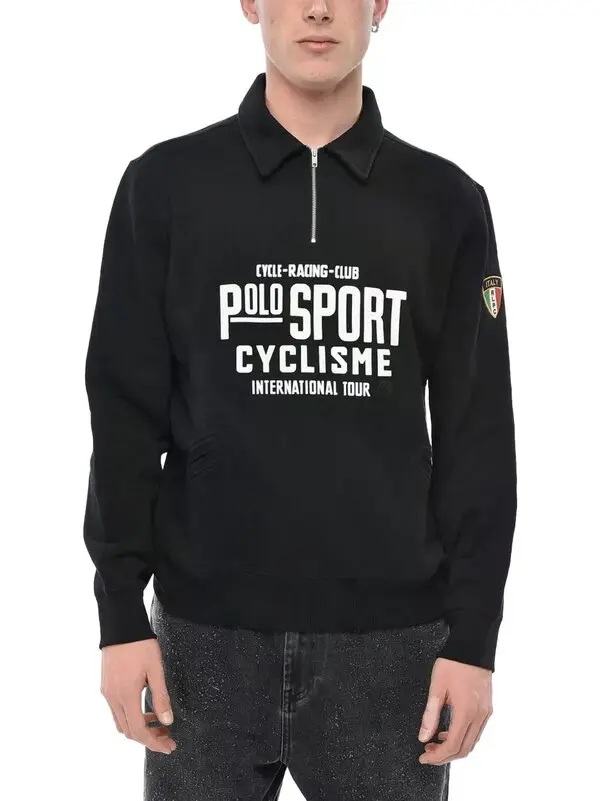 Polo Ralph Lauren Polo Sport Logo-print Half-zip Sweater - Black