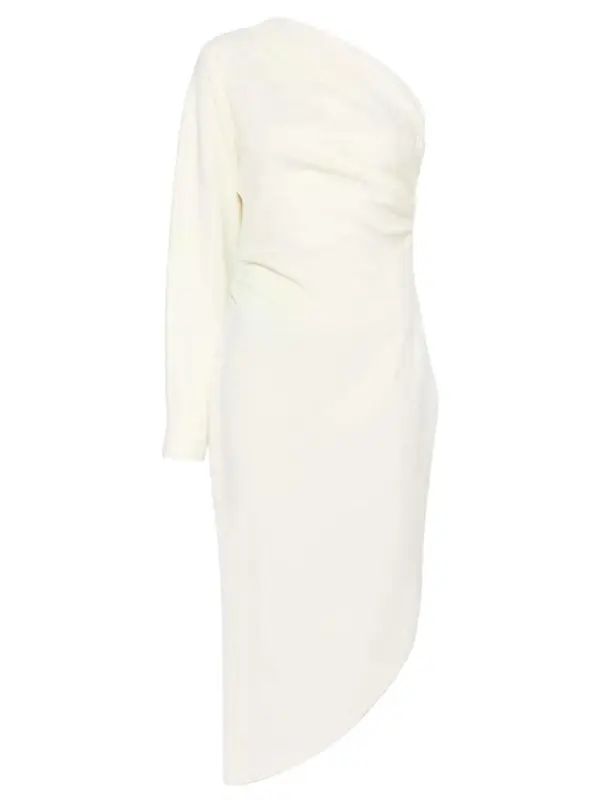 Federica Tosi One-shoulder Draped Asymmetric Dress - White
