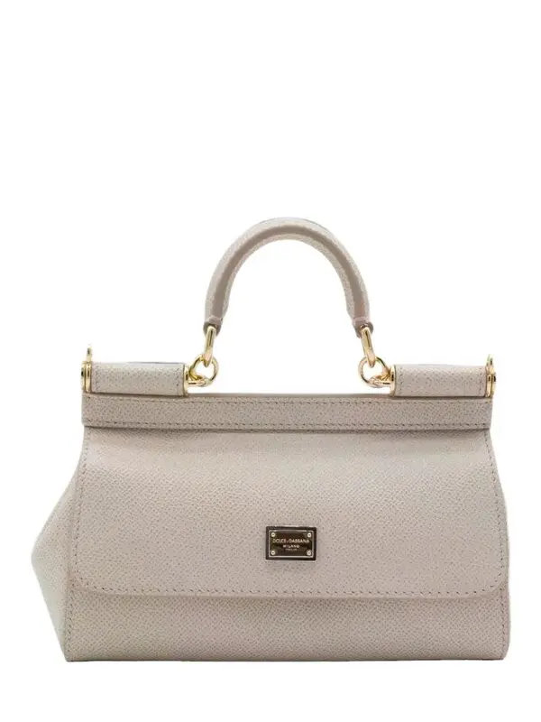 Dolce & Gabbana Mini Sicily Handbag In Dauphine Calfskin - Pink
