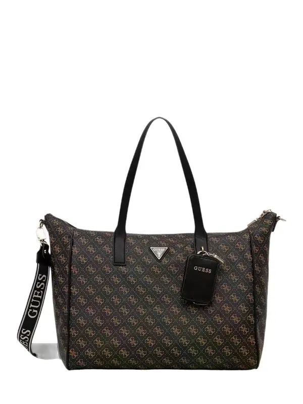 Guess Large Monogram Tote Bag - Black