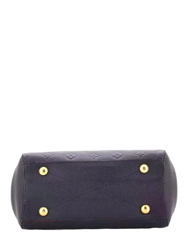 LOUIS VUITTON Monogram Empreinte Leather Satchel - Blue