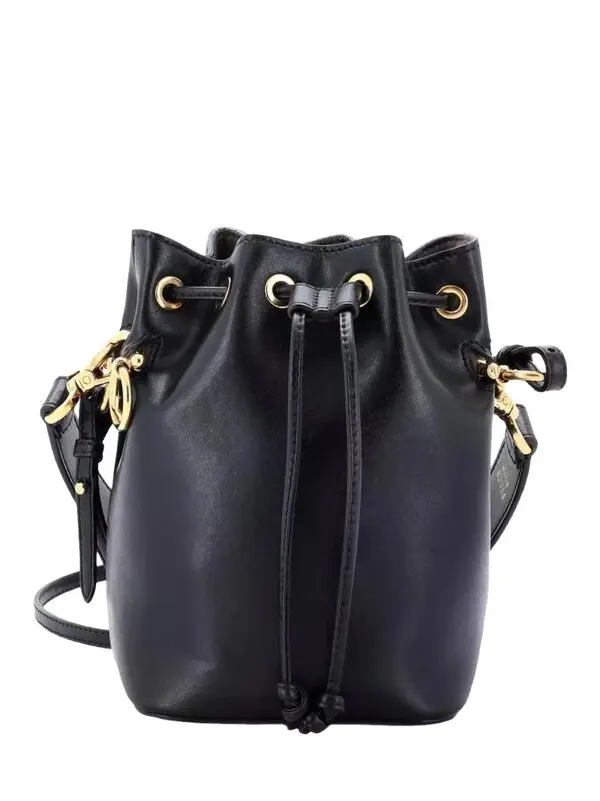 Fendi Mon Tresor Leather Mini Bucket Bag - Black