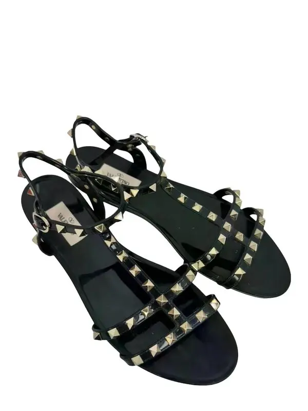 Valentino Garavani Rockstud Embellished Jelly Sandals - Black