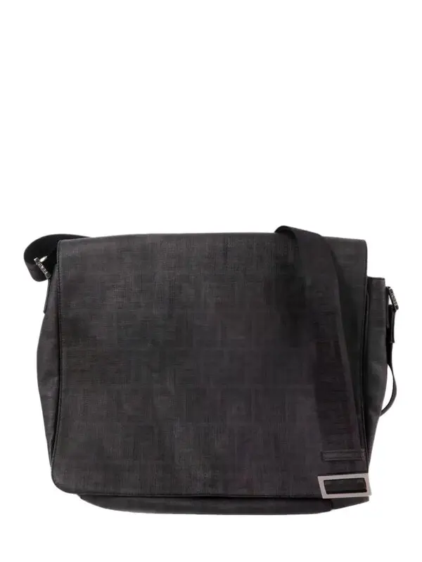Fendi Zucchino Ff-monogram Shoulder Bag - Black