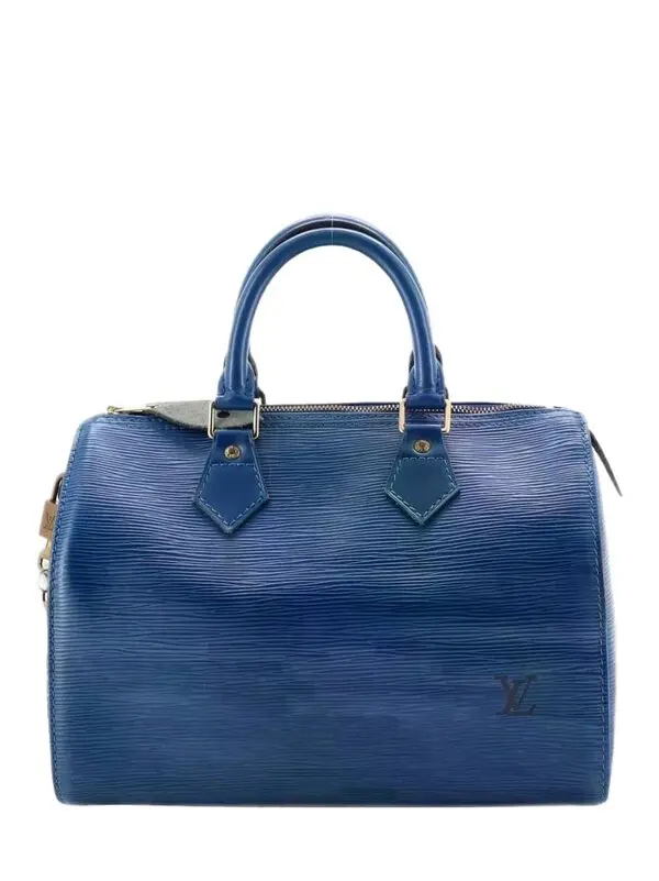LOUIS VUITTON Speedy Handbag Epi Leather 25 Satchel - Blue