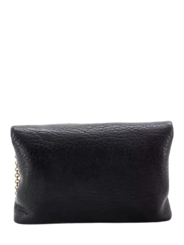 Saint Laurent Cassandra Pouch On Chain Leather Small Crossbody Bag - Black