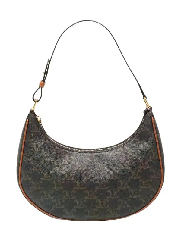 Celine 2021 Triomphe Coated Canvas Ava Shoulder Bag - Brown