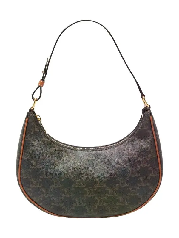 Celine 2021 Triomphe Coated Canvas Ava Shoulder Bag - Brown