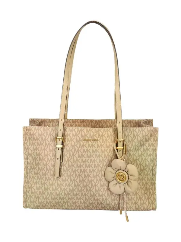 Michael Kors Medium Zadie Logo-pattern Shoulder Bag - Neutrals