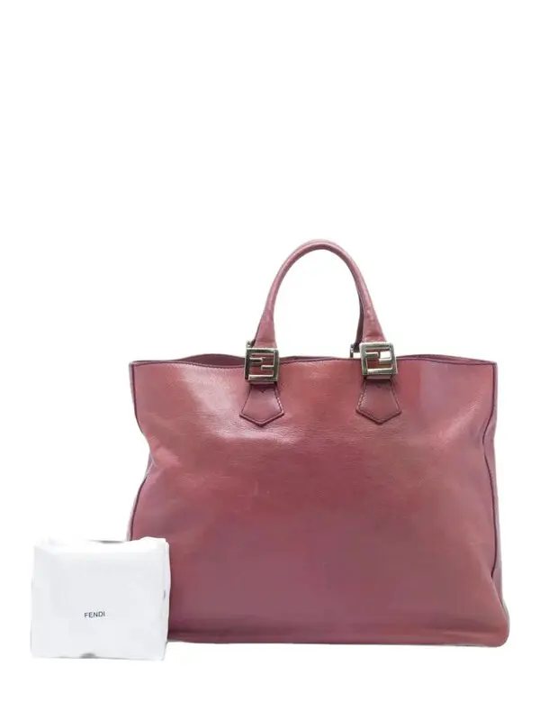 Fendi Large Leather Tote Bag - Pink