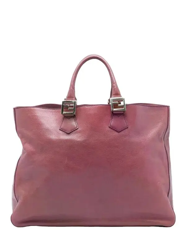 Fendi Large Leather Tote Bag - Pink