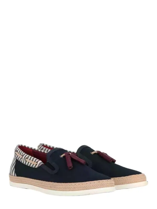 TOD'S Striped Loafers With Tassel Detail - Blue