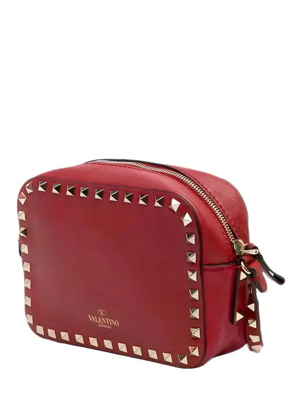Valentino Garavani Rockstud Leather Camera Bag - Red