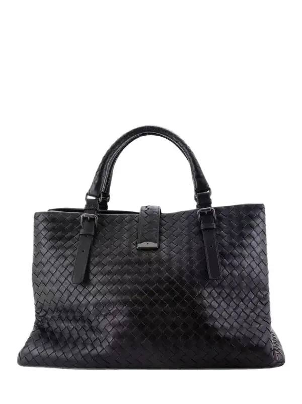 Bottega Veneta Roma Bag Intrecciato Nappa Medium Tote - Black