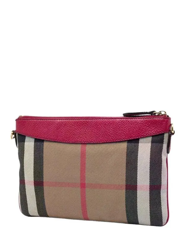 Burberry House Check Canvas Derby Peyton Crossbody Bag - Brown