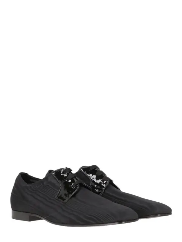 TOD'S Moiré Effect Lace-up Oxford Shoes - Black