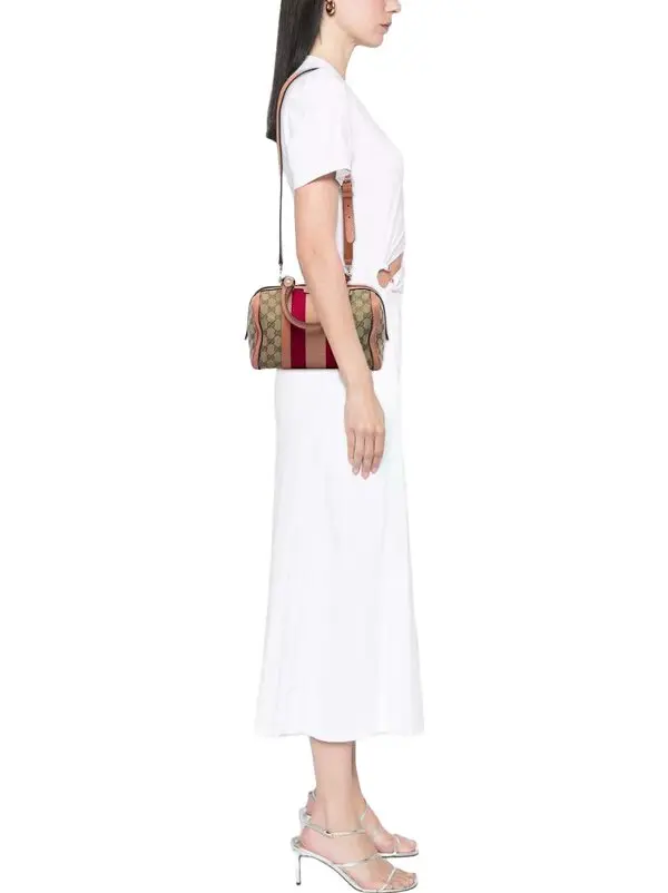 Gucci Gg Canvas Web Joy Boston Bag Satchel - Neutrals