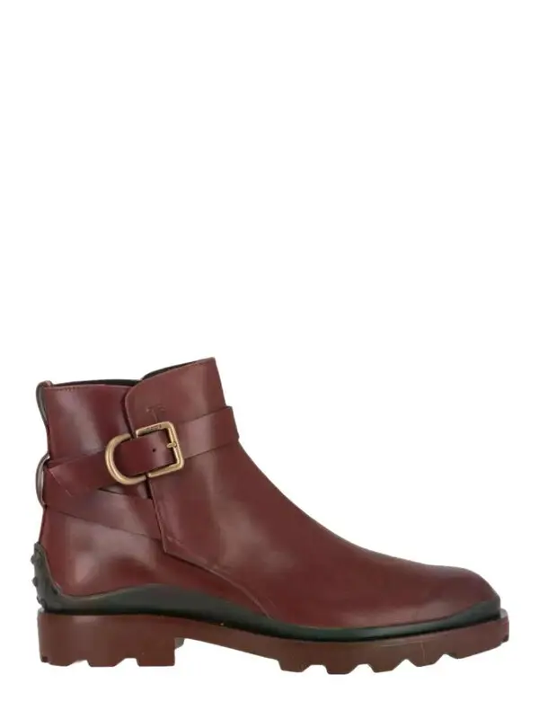 TOD'S Buckle-fastening Gomma Ankle Boots - Brown