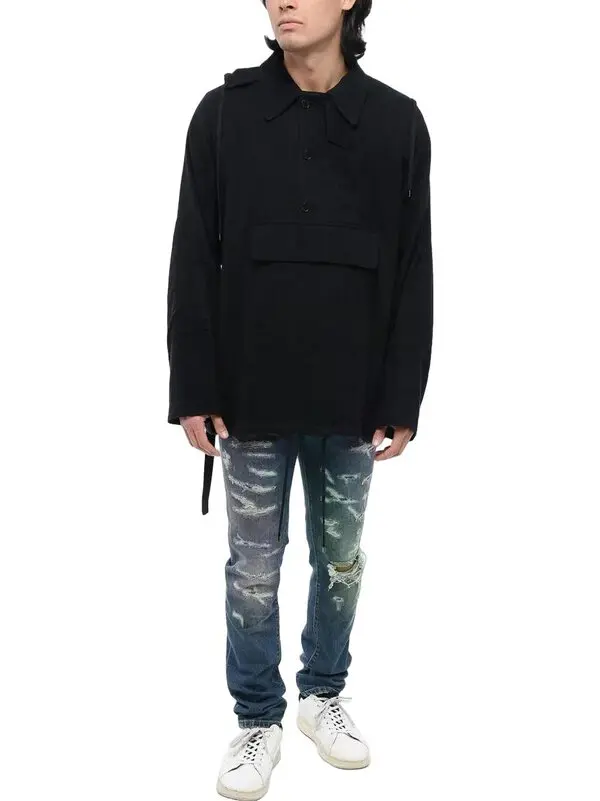 Auralee Belted Hooded Jacket - Black