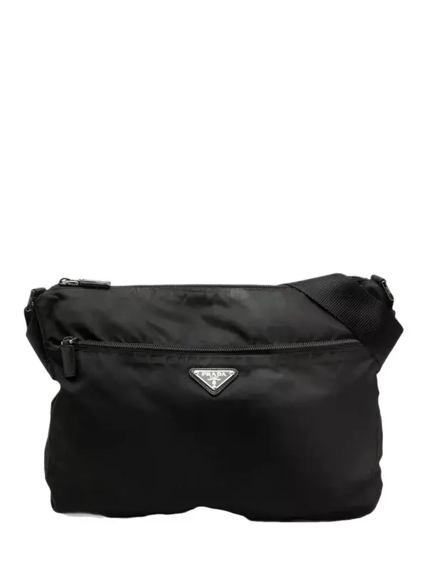 Prada 2013-2026 Tessuto Zip Top Crossbody Bag - Black