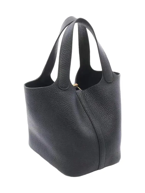 Hermès 2022 Pm Picotan Lock Tote Bag - Black