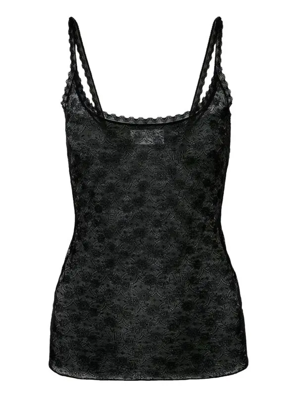 Victoria Beckham Lace-panelled Camisole - Black