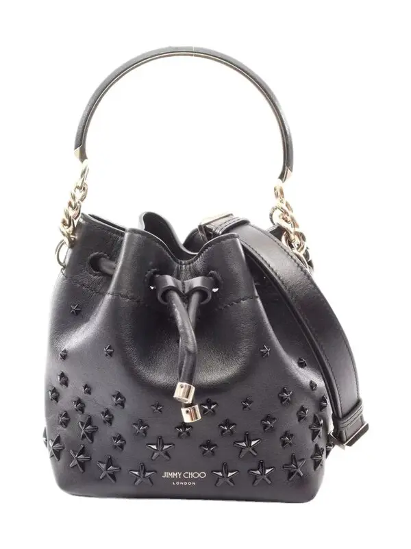 JIMMY CHOO Bon Bon Mini Bucket Bag - Black
