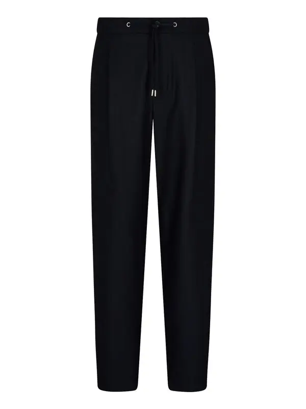 Giorgio Armani Draped Cashmere Stretch Trousers - Blue