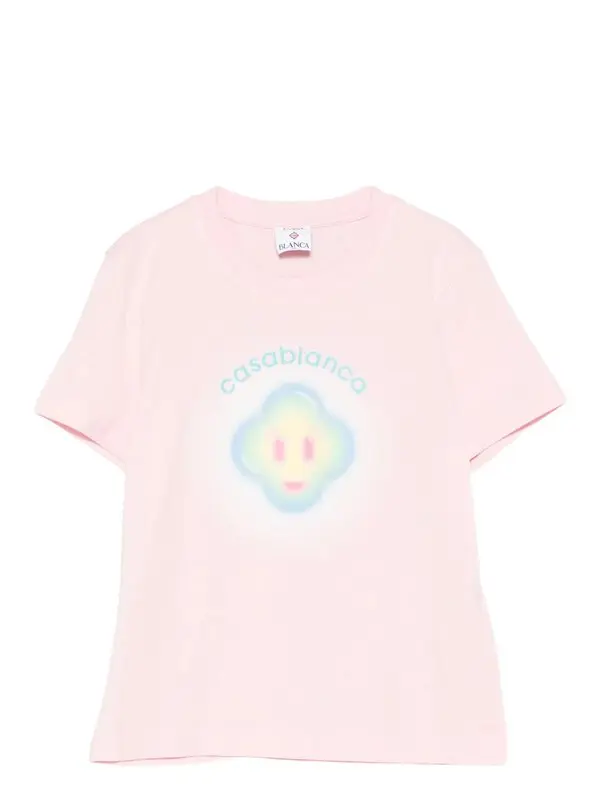 Casablanca Graphic Print Cotton T-shirt - Rosa