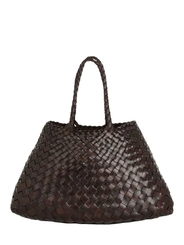 Dragon Diffusion Woven Leather Tote Bag - Marrone
