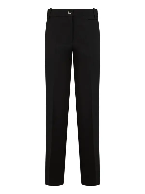 Pinko Slim-fit Regular-waist Straight-leg Trousers - Black