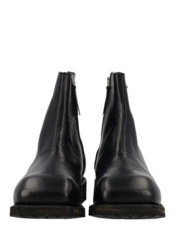 Our Legacy Leather Zip Ankle Boots - Black