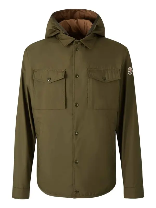 Moncler Detachable Down-filled Inner Jacket With Logo Patch And Snap Pockets - Verde