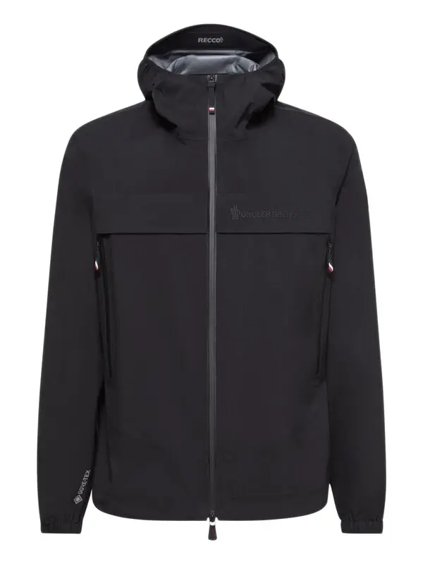 Moncler Hooded Jacket With Water-repellent Zip Pockets And Recco® Reflector - Nero