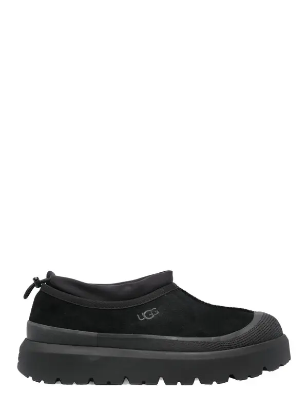 UGG Waterproof Suede Lace-up Boots With Sealed Seams And Plush Lining - Nero