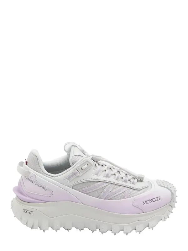 Moncler Lace-up Mesh Sneakers With Tpu Spoiler And Carbon Fiber Detail - Lilla