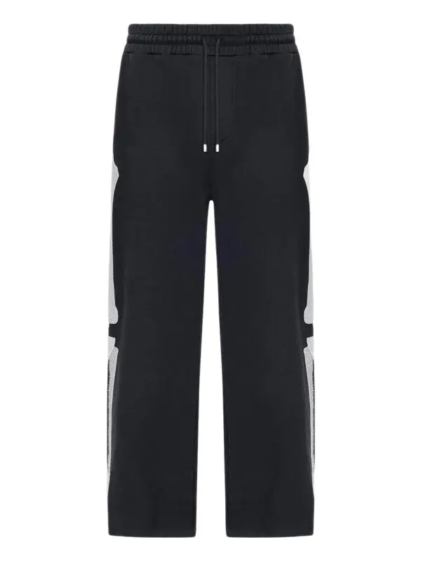 Amiri Elasticated Drawstring Waist Pants With Bone Detail And Side Slit Pockets - Nero