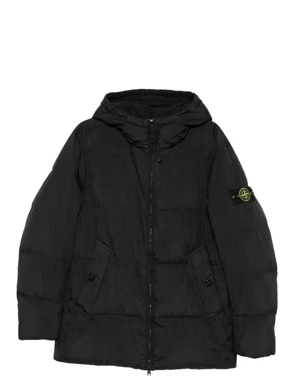 Stone Island Padded Shaped Hood Jacket - Nero