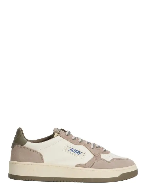 AUTRY Lace-up Leather Sneakers - Beige