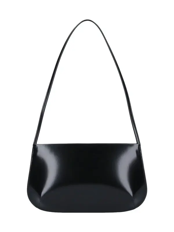 FANE Calf Leather Shoulder Bag - Black