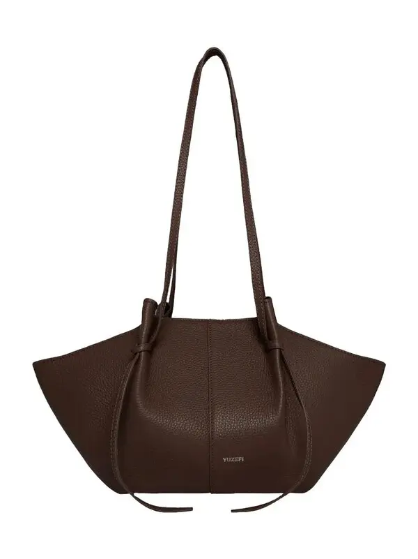 Yuzefi Pebble-grain Leather Shoulder Bag - Brown