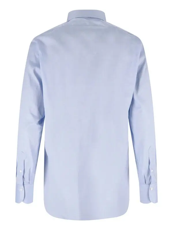 FINAMORE 1925 Long Sleeve Dress Shirt - Light Blue