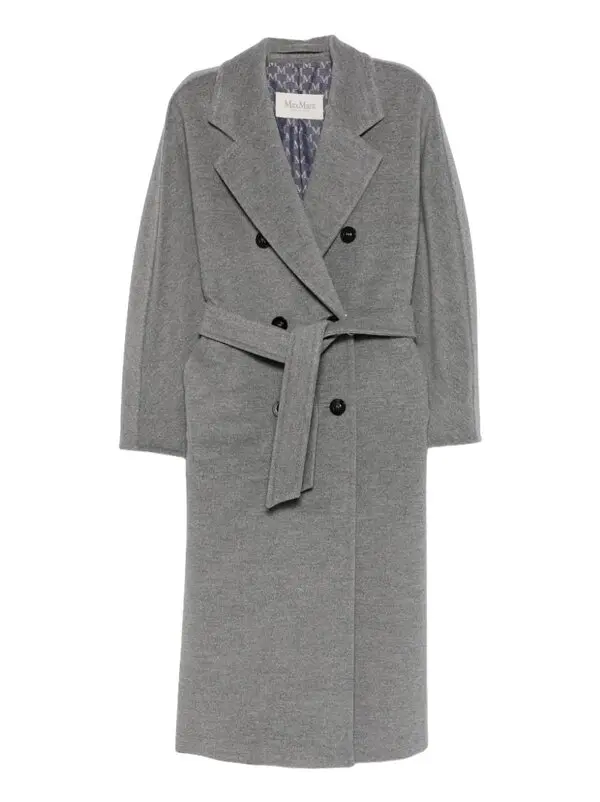 Max Mara Tailored Double Breasted Wool-cashmere Coat - Grigio